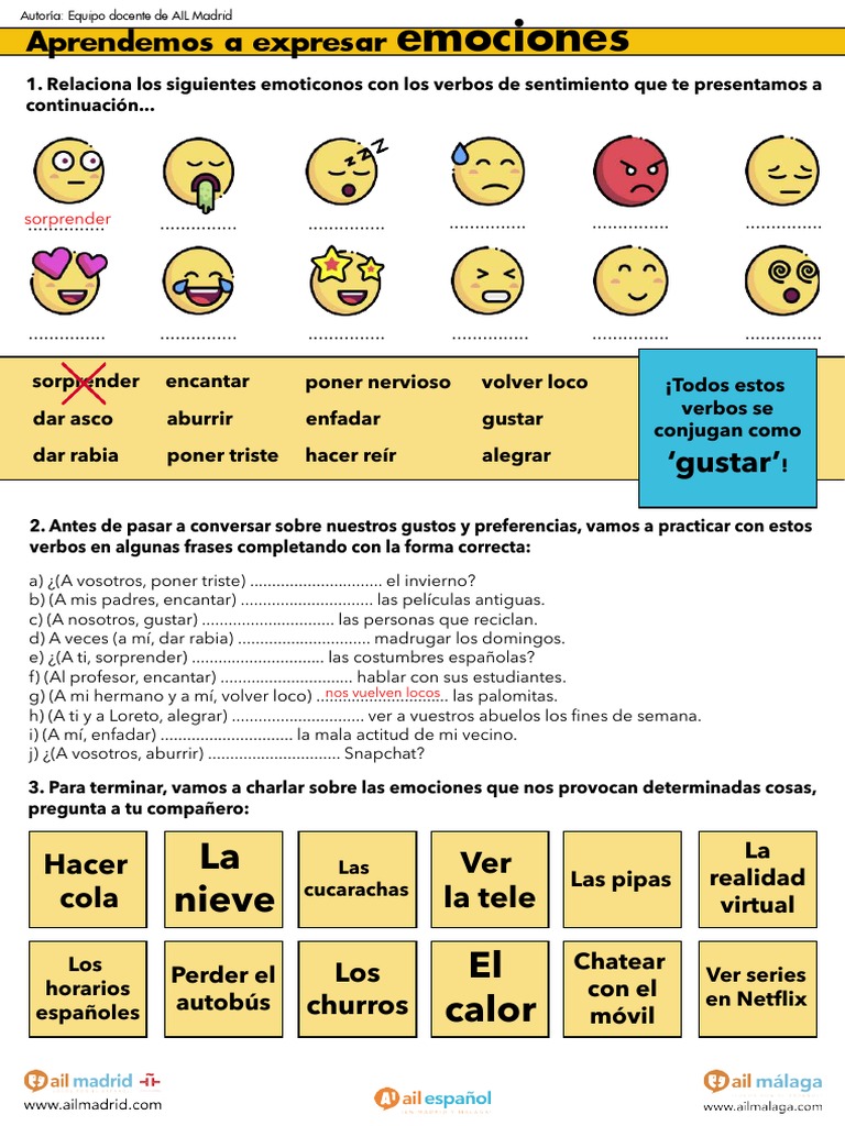 Practica el Subjuntivo con Emociones | PDF