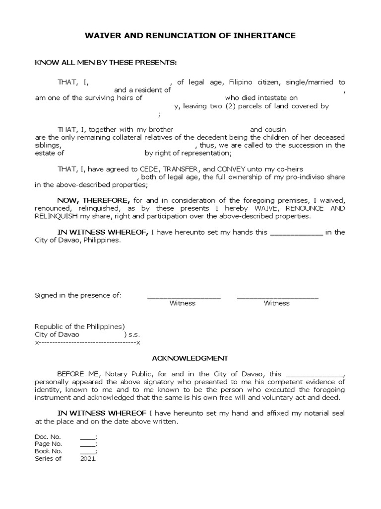 Waiver and Renunciation | PDF | Politics | Social Science