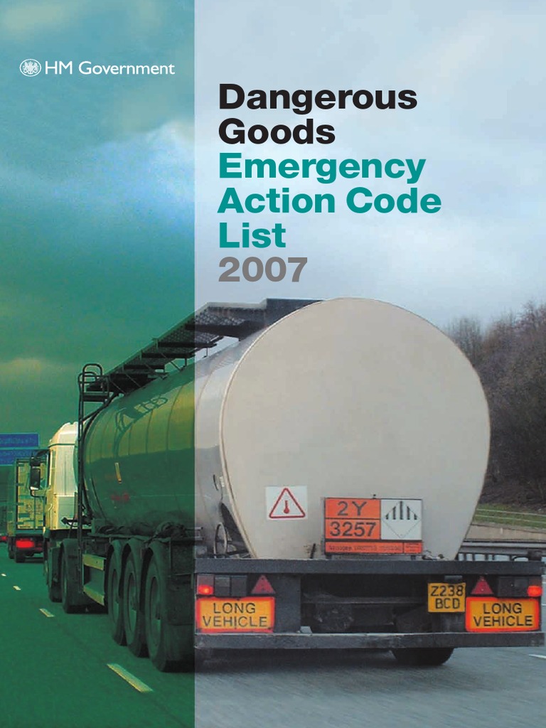 UK - Dangerous Goods Emergency Action Code List 2007 | PDF | Dangerous ...