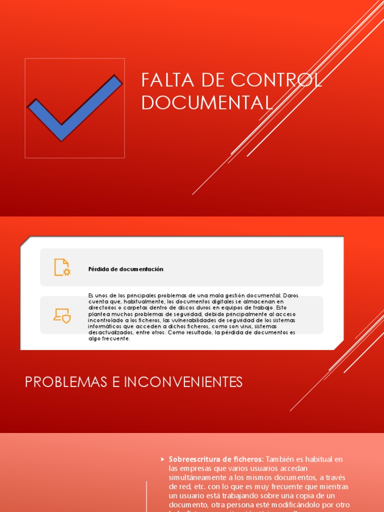 Falta de Control Documental | PDF | Gestión de registros | Archivo de ...