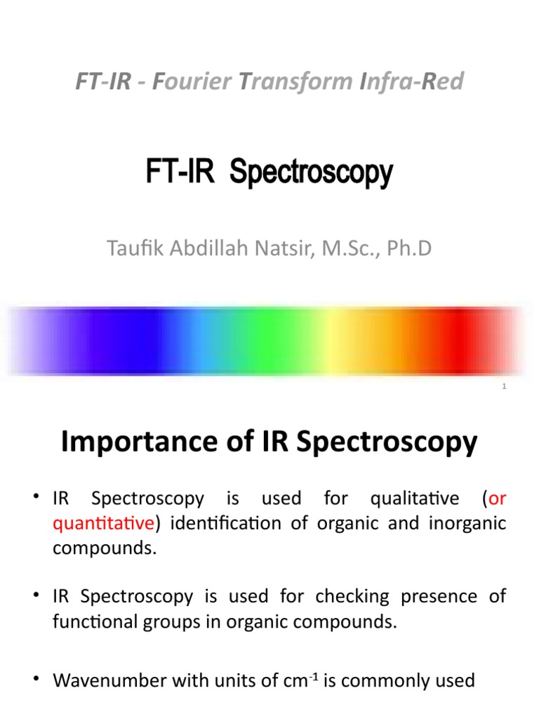 FTIR - Theory and Application | PDF | Infrared Spectroscopy ...
