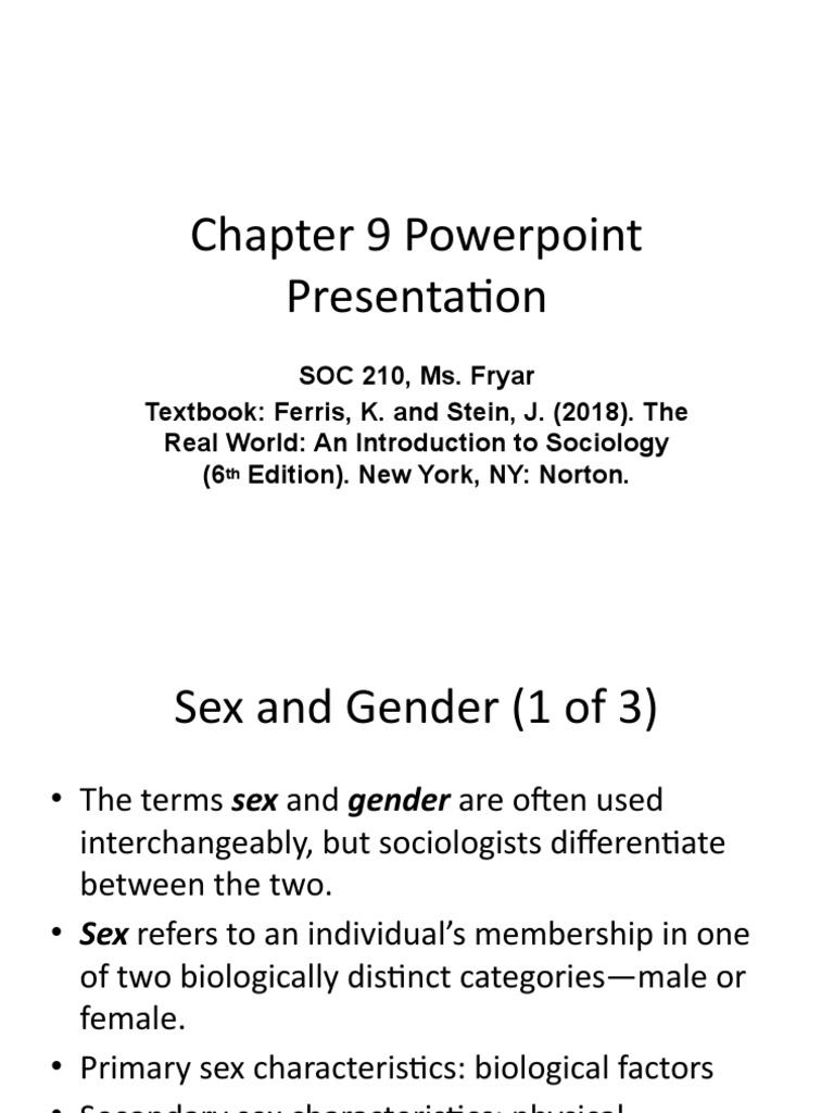 Chapter 9 Powerpoint Presentation | PDF | Gender | Gender Studies