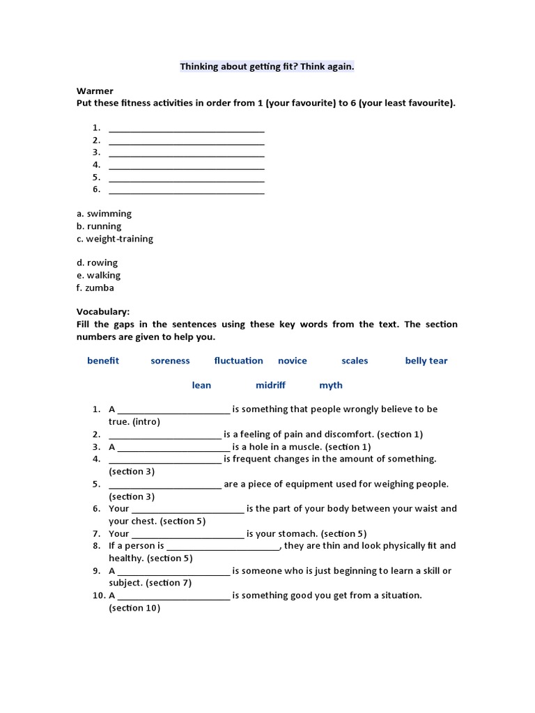 Trying To Keep Fit? Think Again. | PDF | Strength Training | Physical ...