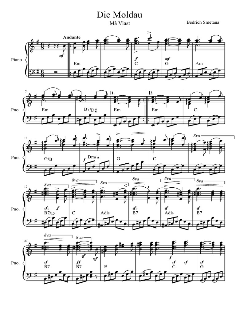 Die Moldau Cifrado | PDF | Compositions For Symphony Orchestra ...