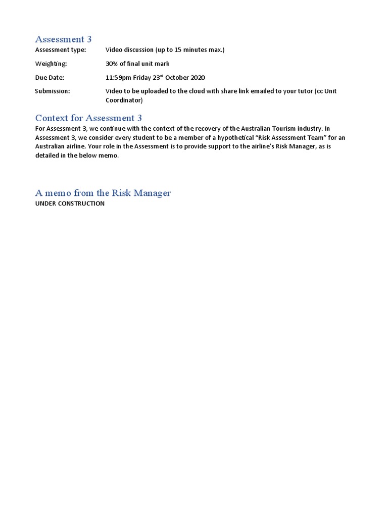 Navigating Uncertainty: A Reflection on Decision-Making During a Tourism Crisis Simulation | PDF ...