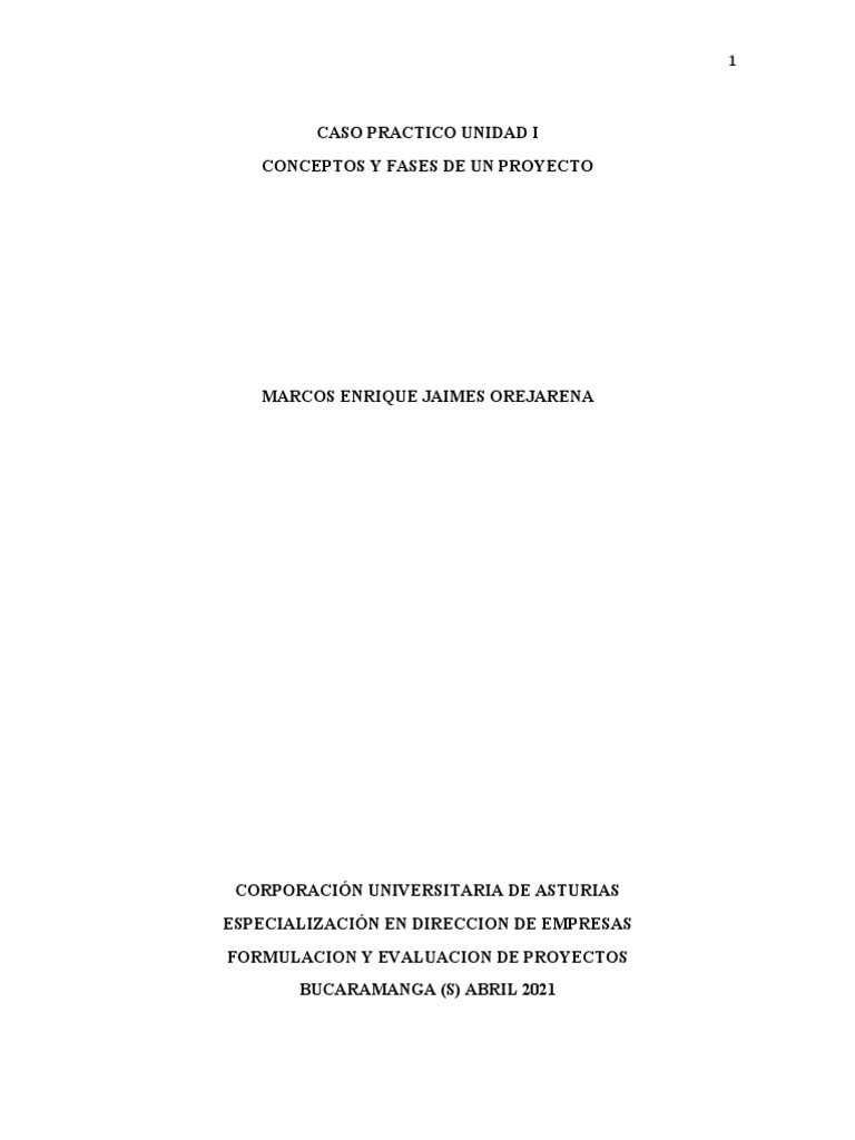 Caso Practico U1 Formulacion y Eval de Proyectos | PDF | Economias | Inversiones