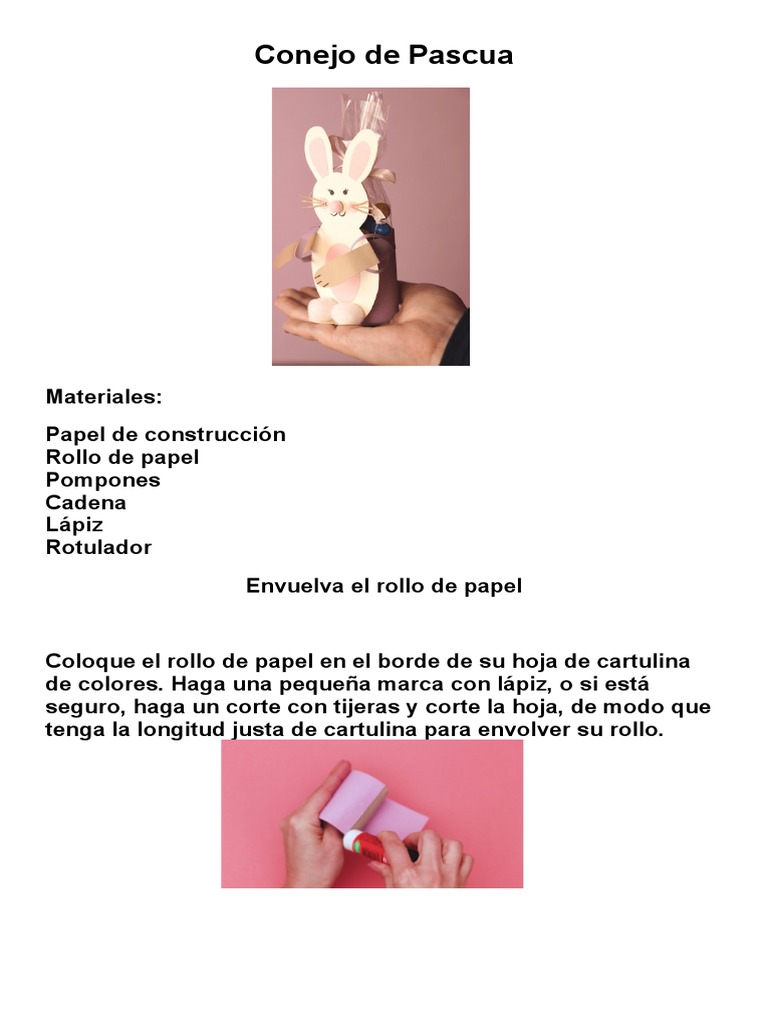 Manualidad: Conejo de Pascua DIY | PDF