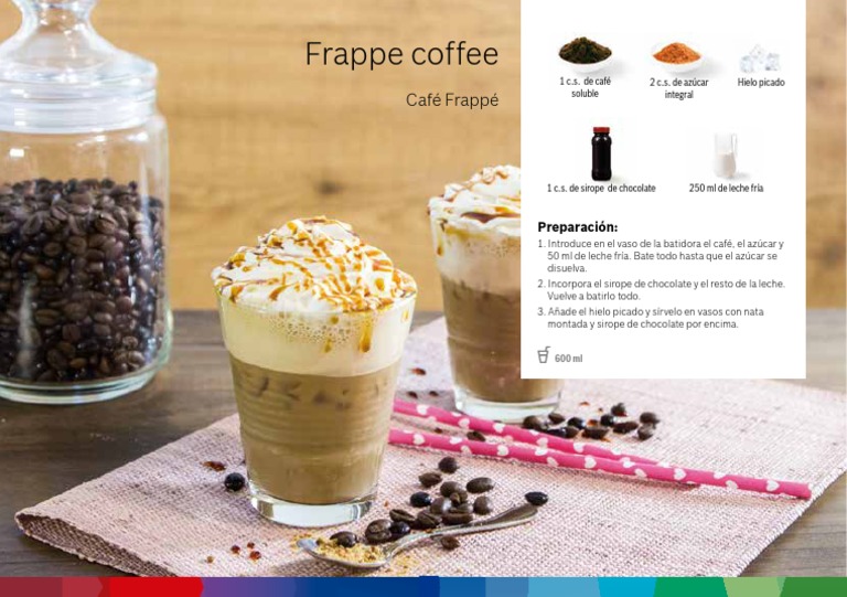 Receta de Café Frappé Casero | PDF | Cocina, comidas y vino