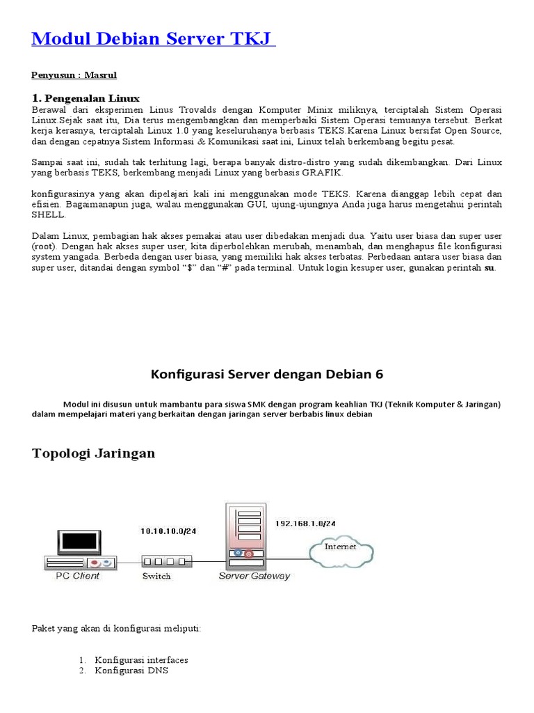 Modul Debian Server TKJ | PDF