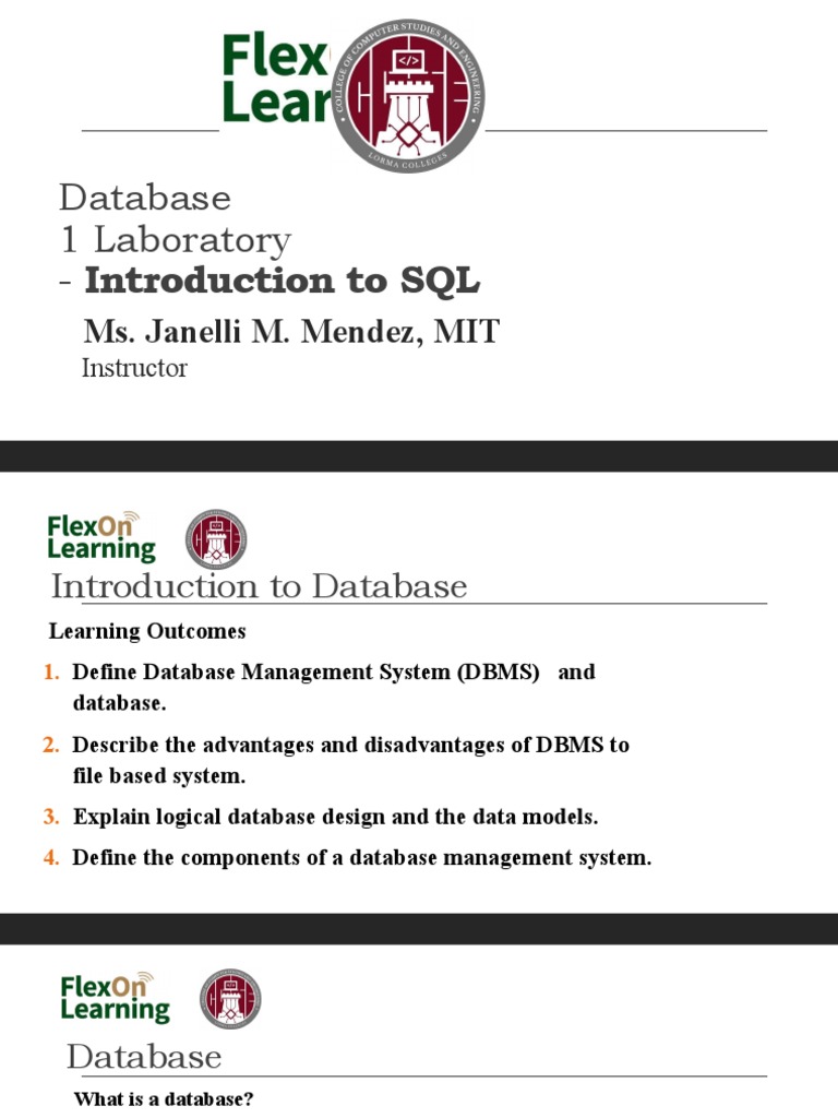 Introduction to SQL and Database Management Systems | PDF | Relational Database | Data Model