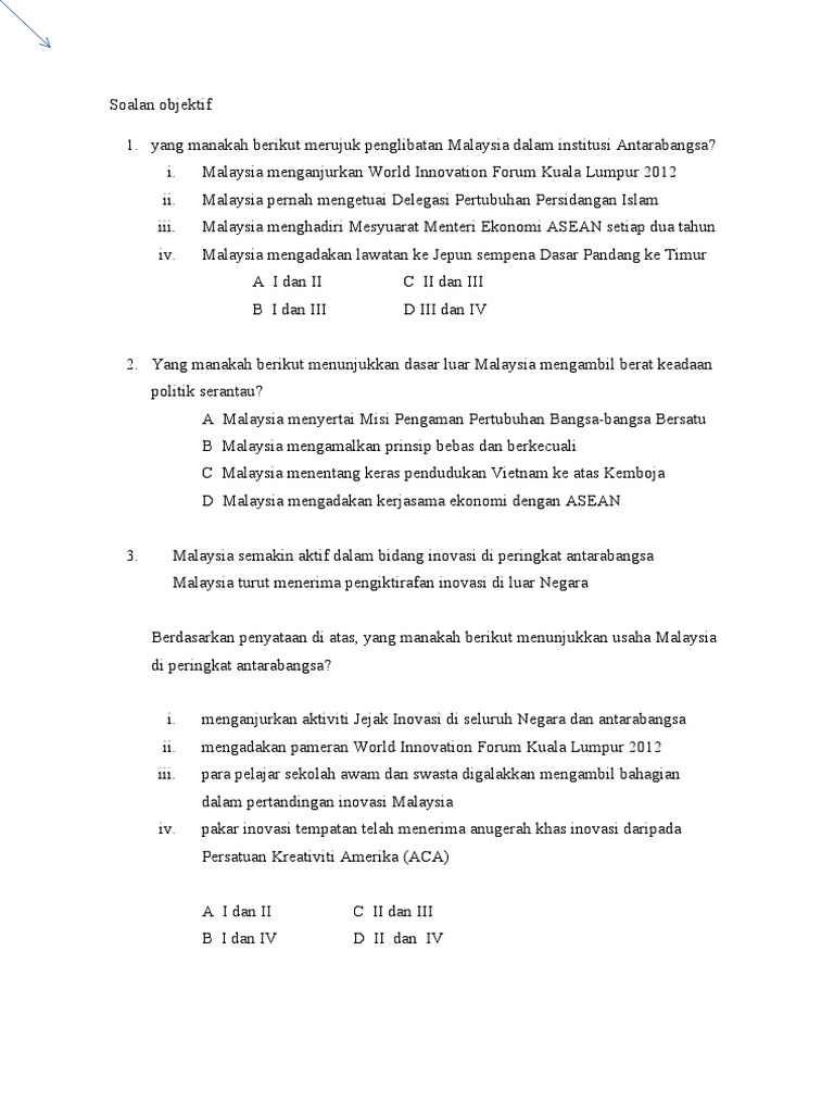 Soalan Objekif P3 LP Edit | PDF