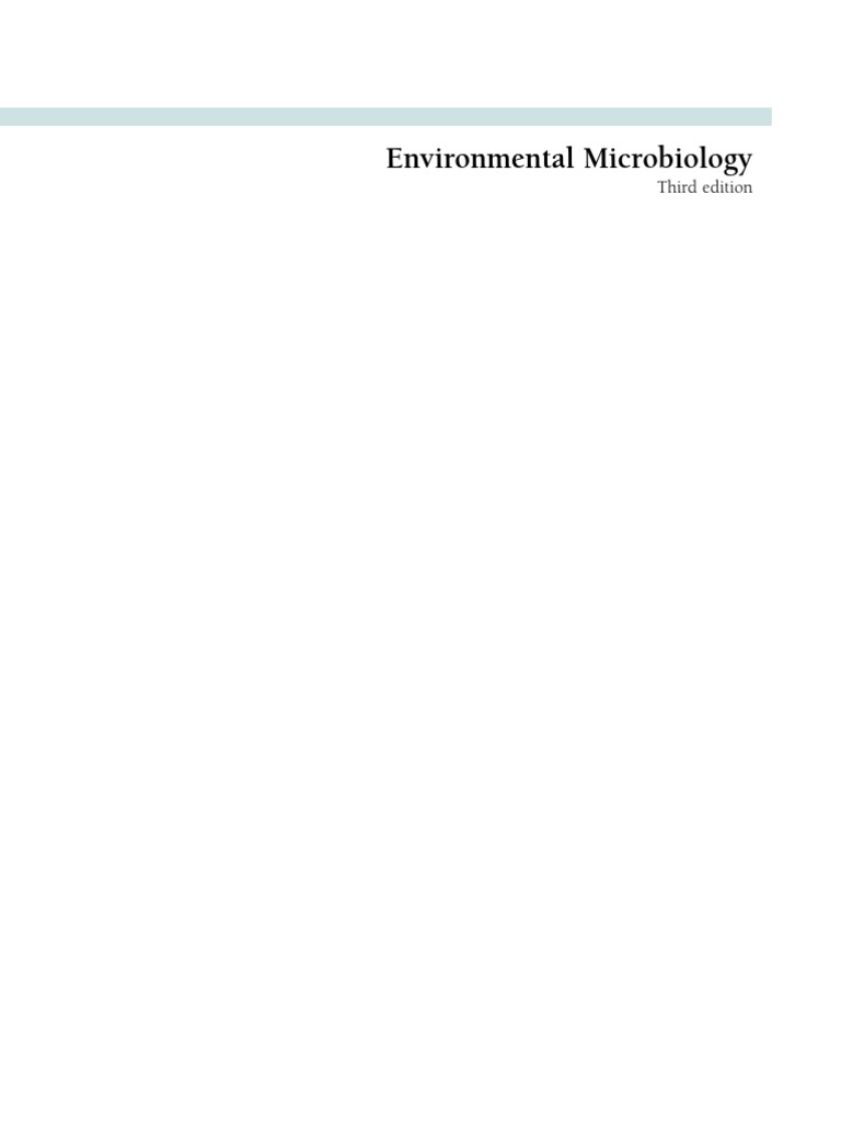 Environmental Microbiology: Third Edition | PDF | Microorganism | Bacteria