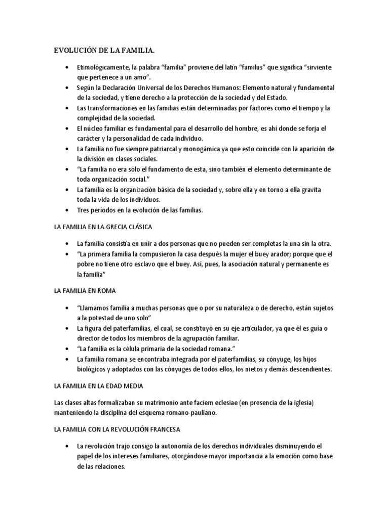 Evolución de La Familia | PDF | Familia | Sociedad