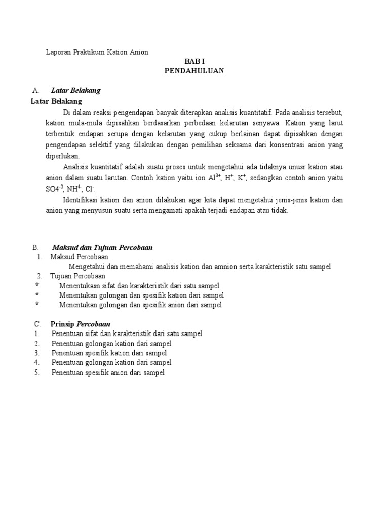 Laporan Praktikum Kation ASBAK | PDF