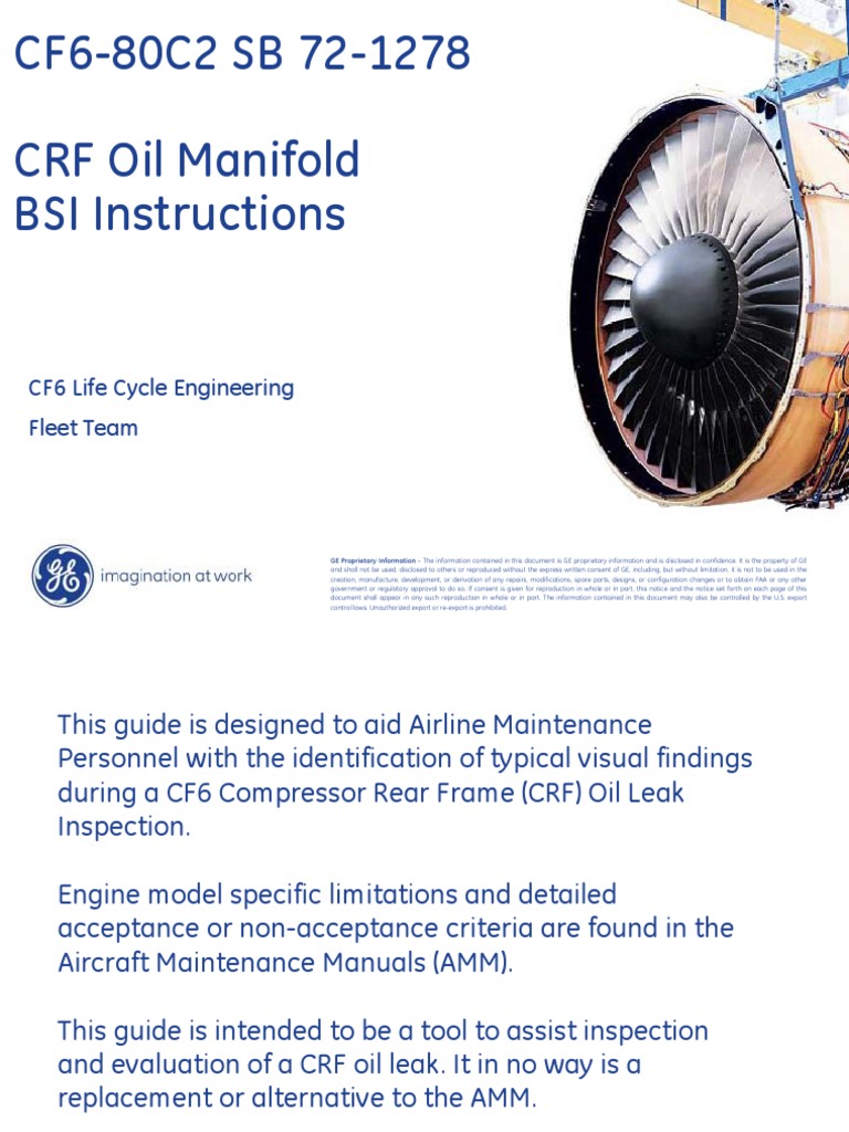 CF6-80C2 72-1278 BSI Instructions Photo Guide | PDF | Leak | Duct (Flow)