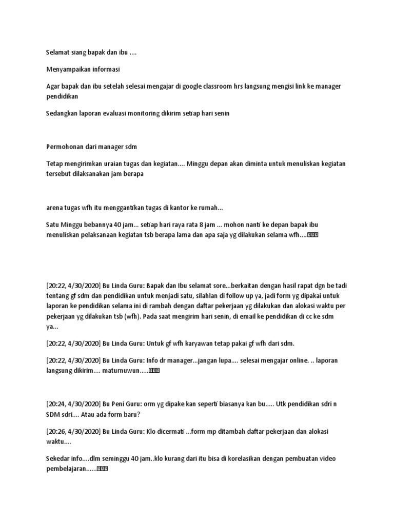 Selamat Siang Bapak Dan Ibu | PDF