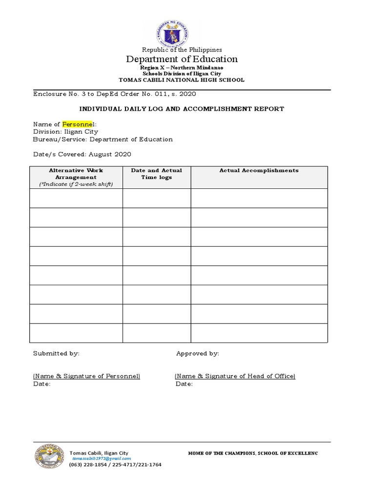 Department of Education: Republic of The Philippines | PDF