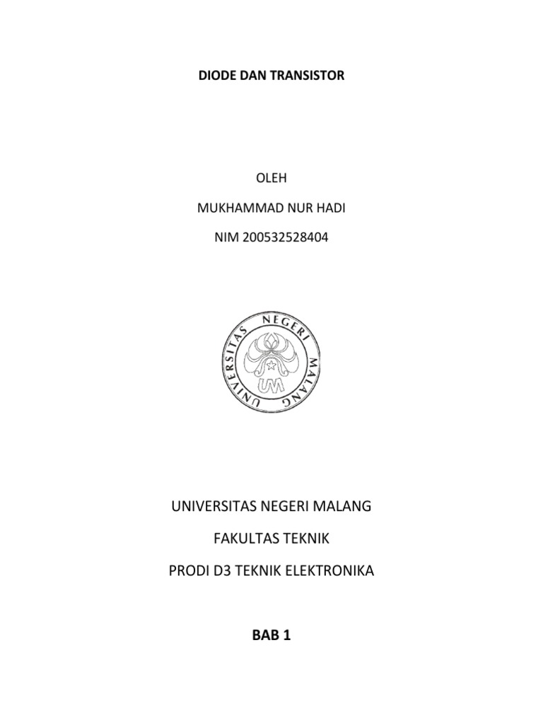 Diode Dan Transistor | PDF | Teknologi & Rekayasa