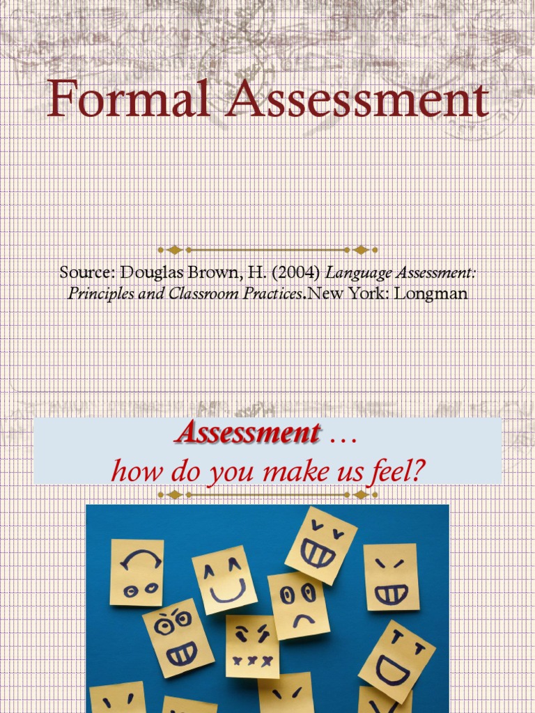Understanding Formal Assessment Types | PDF | Educational Assessment ...