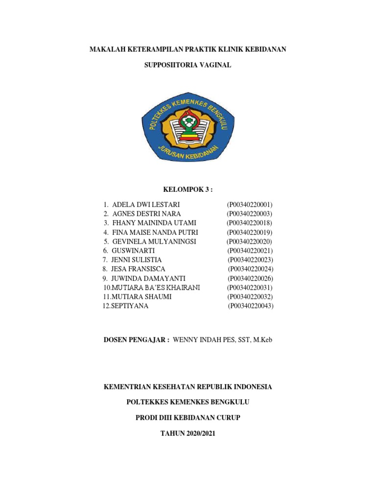 Makalah Suppositoria Vaginal | PDF