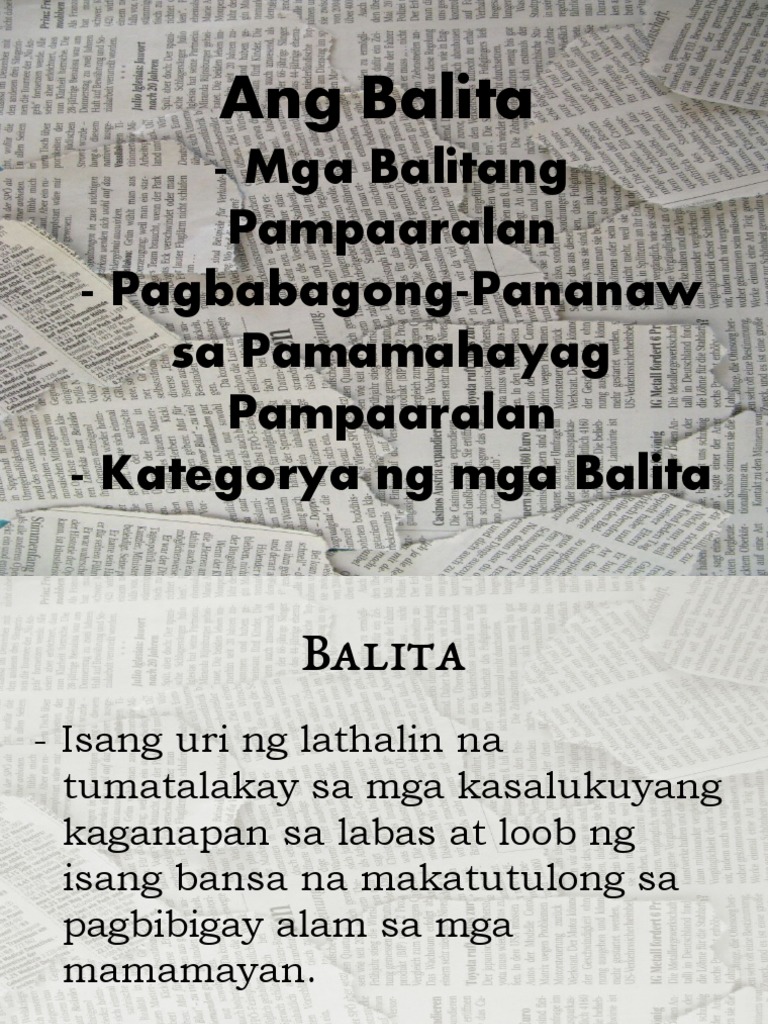 Ang Balita: - Mga Balitang Pampaaralan - Pagbabagong-Pananaw Sa ...