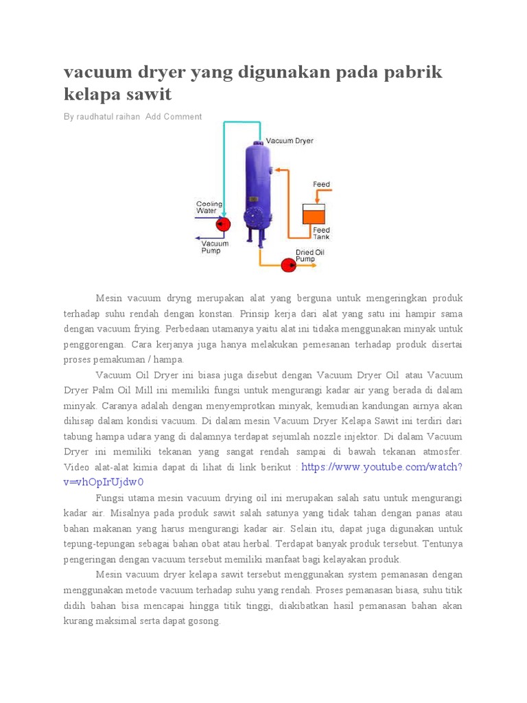 Vacum Dryer | PDF | Memasak, Makanan, & Anggur | Griya & Taman
