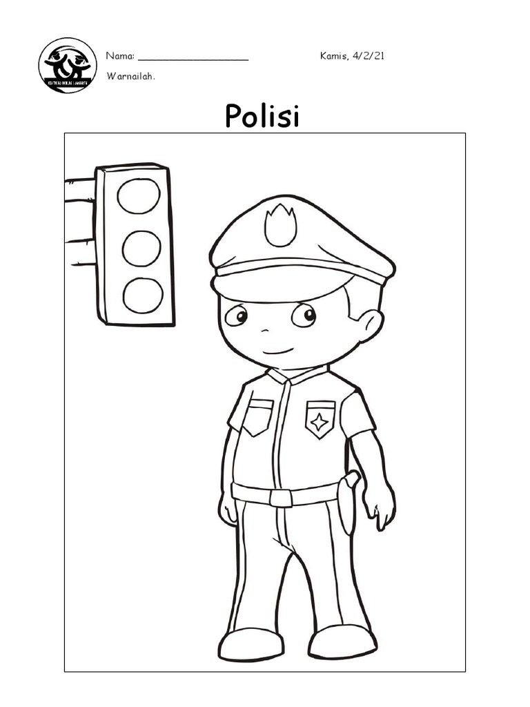 Tugas B Mewarnai Polisi | PDF