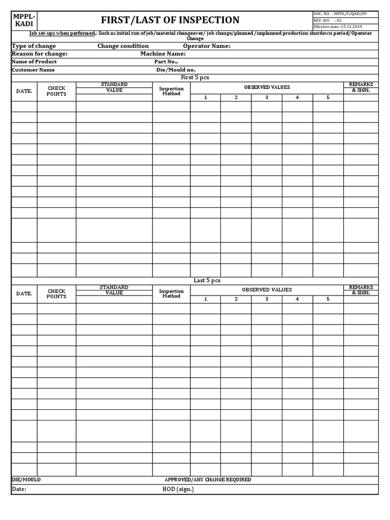 First Off & Last Off | PDF | Metals | Procedural Knowledge