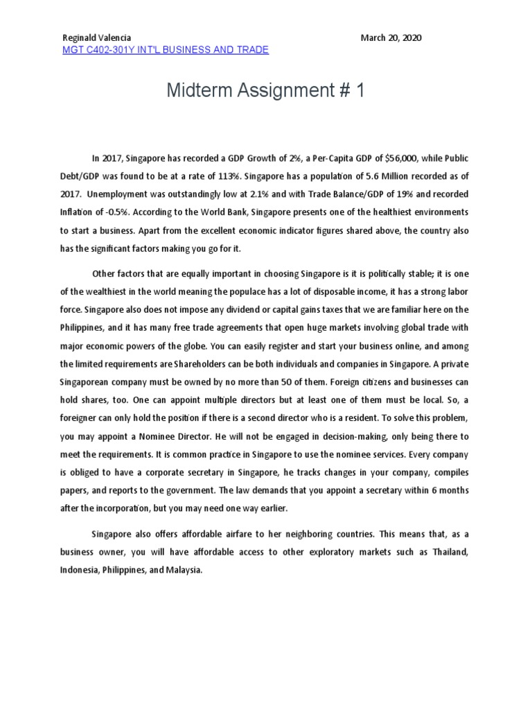 Midterm Assignment 1 Valencia Reginald G | PDF Midterm Assignment 1 Valencia Reginald G | PDF