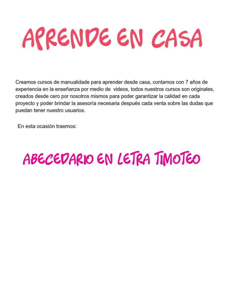 08 Modulo Timoteo Letras Abecedario Timoteo 1 | PDF