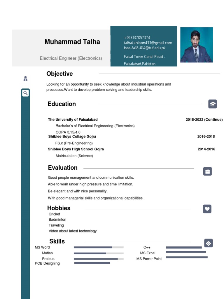 M. Talha CV | PDF