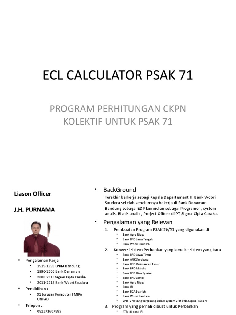 Ecl Calculator Psak 71 | PDF
