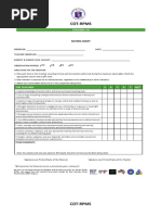 Cot RPMS Rating Sheet, Observation Notes Form and Inter Observer ...