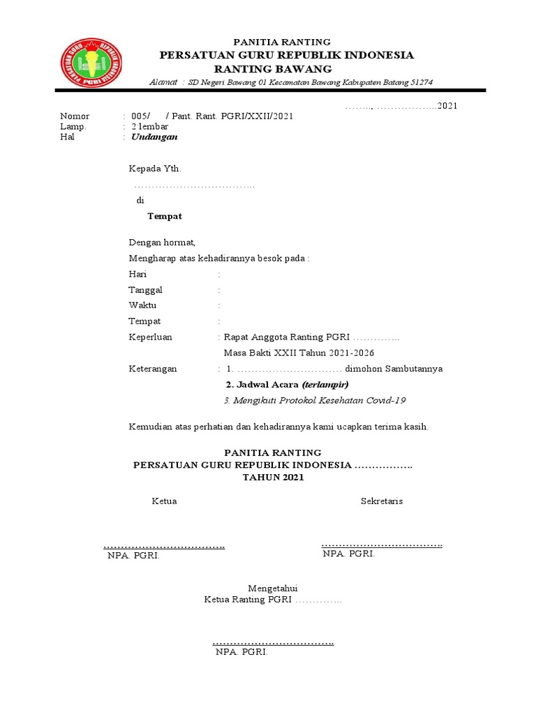 Contoh Undangan | PDF