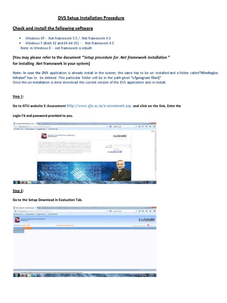 DVS Setup Installation Procedure Check and Install The Following ...