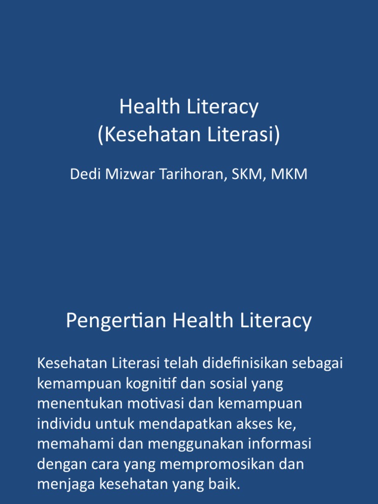 Health Literacy | PDF