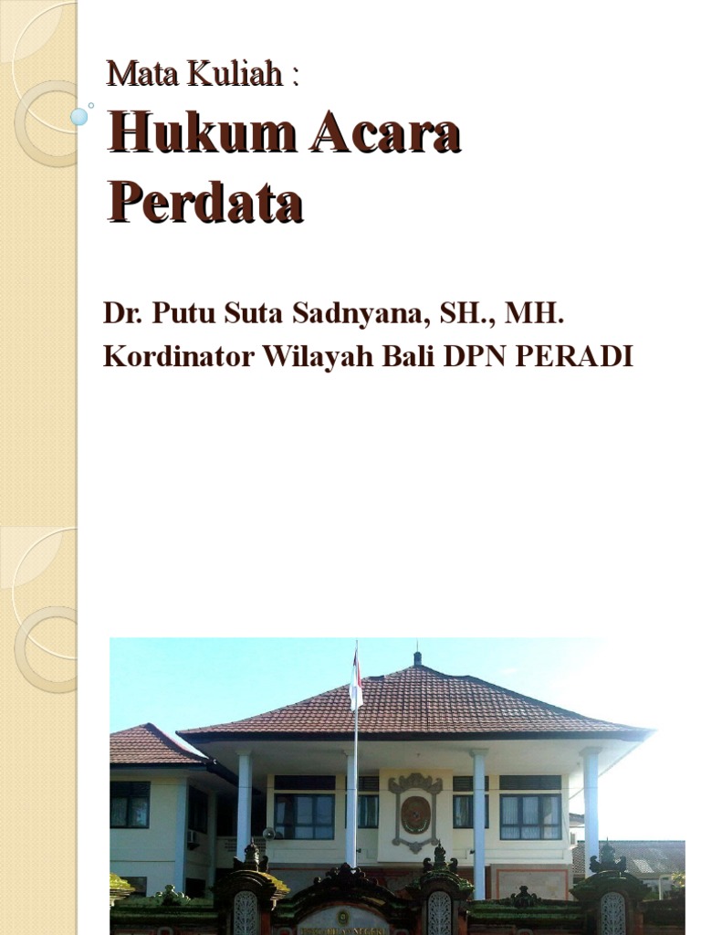 Proses Hukum Acara Perdata | PDF