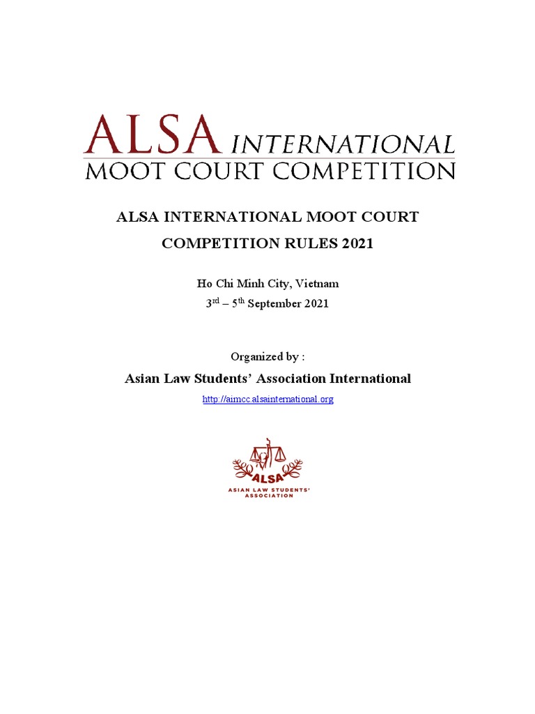 Alsa International Moot Court Competition Rules 2021: Asian Law ...