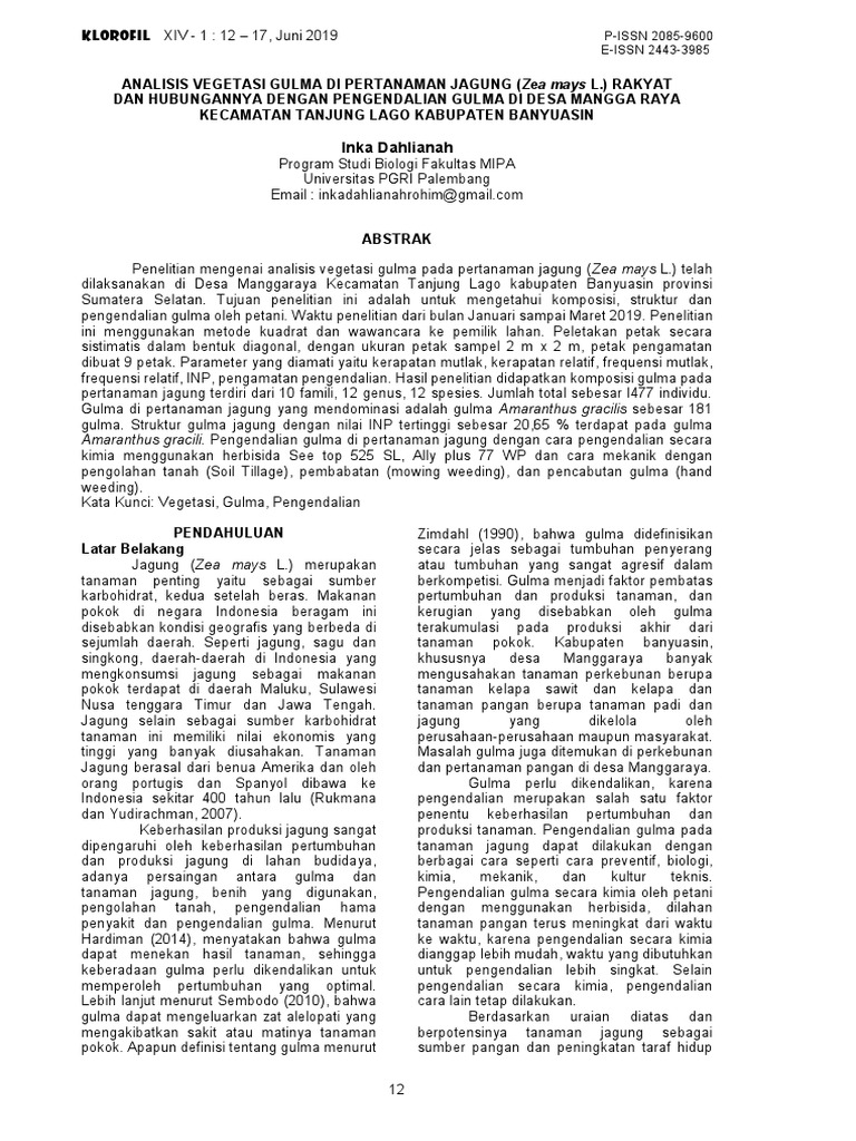 Jurnal Analisis Vegetasi | PDF | Griya & Taman | Teknologi & Rekayasa
