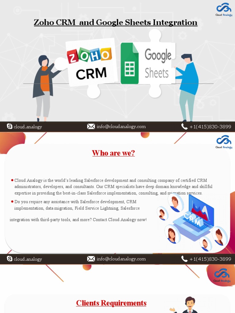 Zoho and Google Sheets Integration | PDF | Customer Relationship ...