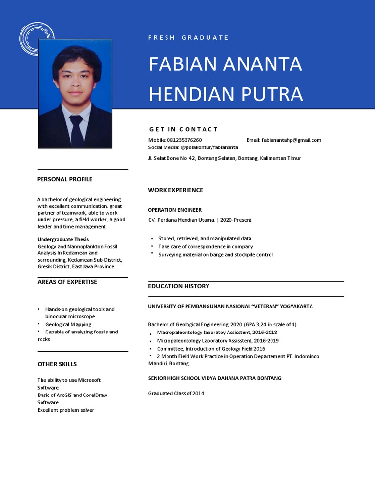 Resume Fabian Ananta Hendian Putra | PDF