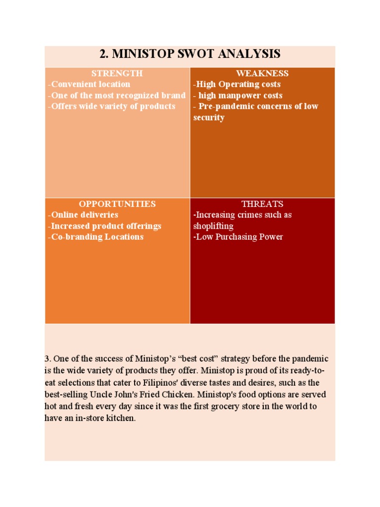 Ministop Swot Analysis: Threats - Increasing Crimes Such As Shoplifting ...