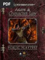 Rolemaster Classic Character Sheet | PDF | Role Playing Games | Leisure