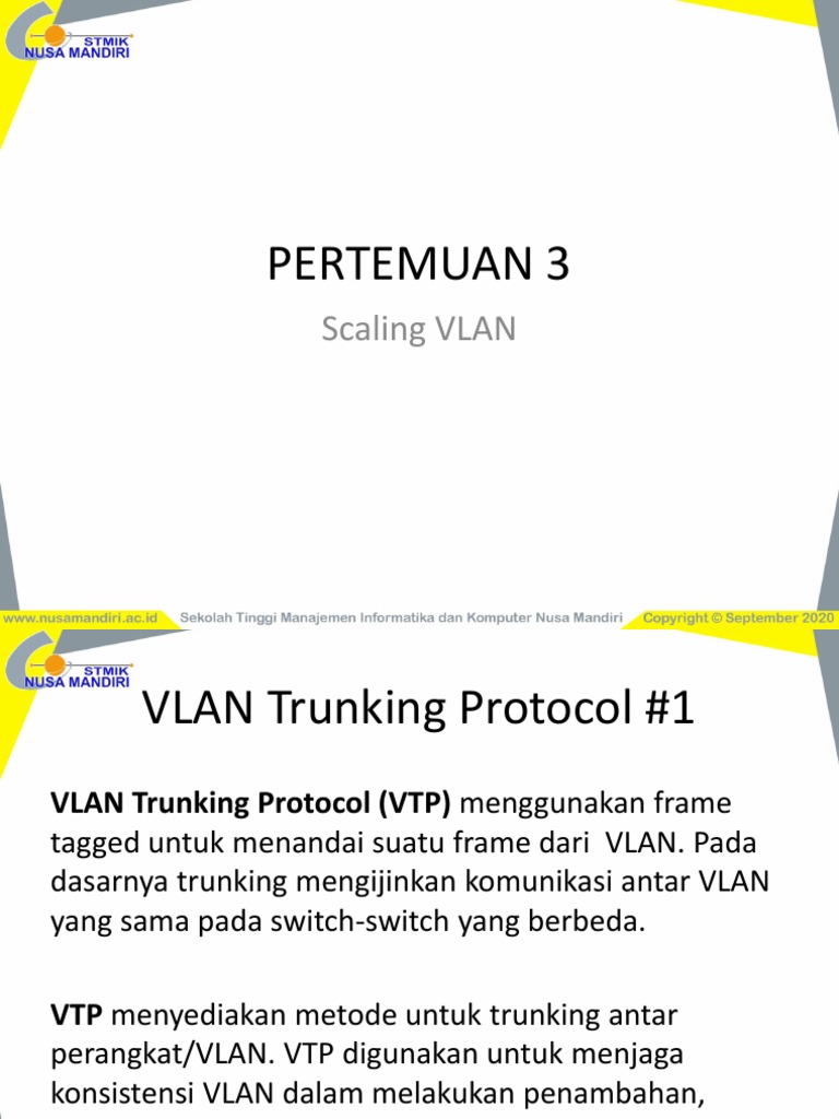 Pertemuan 3: Scaling VLAN | PDF | Griya & Taman | Komputer