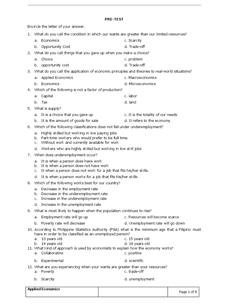 (Applied Econ.) Module 1 - Introduction To Applied Economics (Complete ...