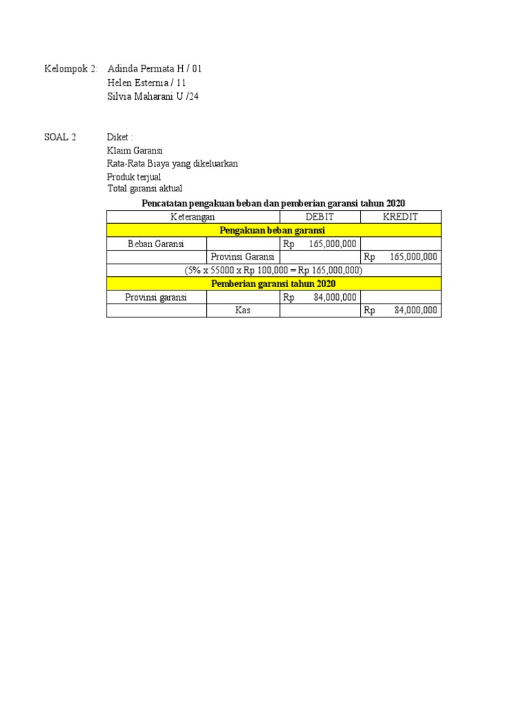 2C AKT-Kelompok 2-Soal Bab 3 Liabilitas Keuangan | PDF