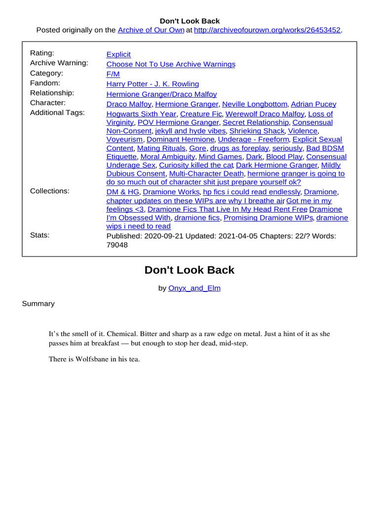 Dont Look Back | PDF | Werewolves