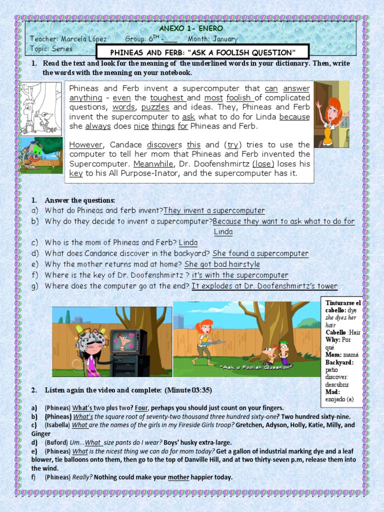 02 - Agas - C4 - Phineas and Ferb | PDF | Television Series Created