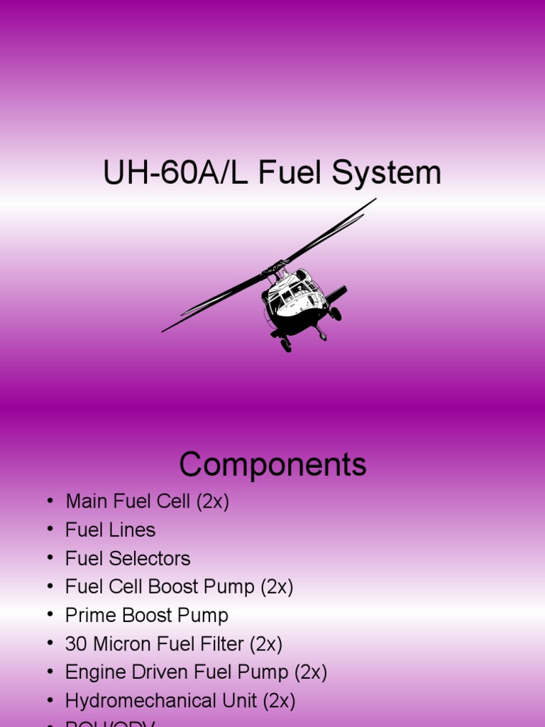 UH-60 Fuel System | PDF | Fuel Injection | Turbocharger
