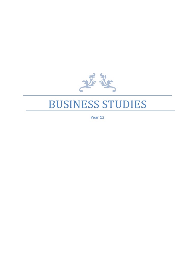 HSC Business Studies Notes | PDF | Corporate Social Responsibility ...